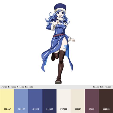 Juvia Lockser Fairy Tail Series Anime Colors