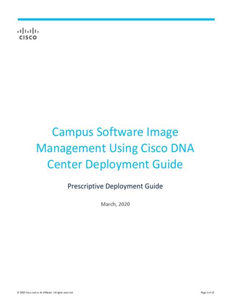 Campus Software Image Management Using Cisco Dna Center Deployment Guide Pdf Computer