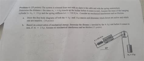 Solved Problem Points The System Is Released From Chegg
