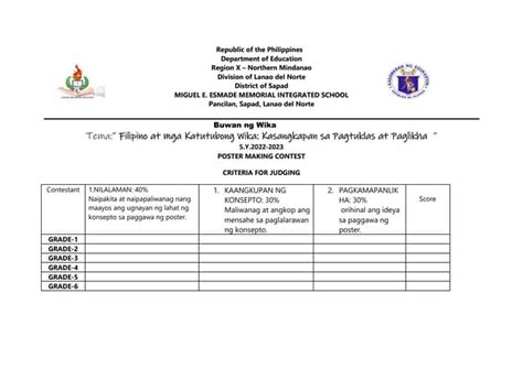 Criteria For Judging Docx