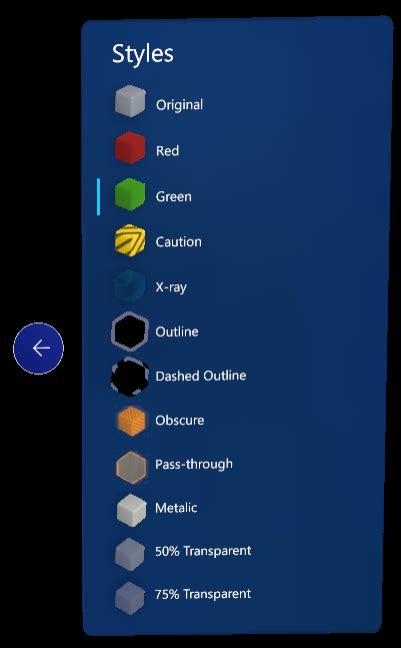 Use A Style To Add Emphasis To A Hologram In The Guides Hololens App