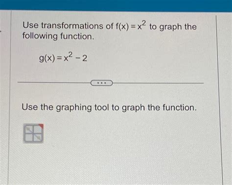 Solved Use Transformations Of Fxx2 ﻿to Graph The
