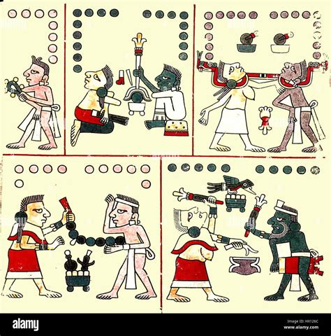 Folio 37 Of The Codex Laud Is A 16th Century Illuminated Manuscript Containing Key Mesoamerican