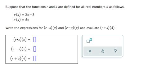 Solved Suppose That The Functions R And S Are Defined For Chegg