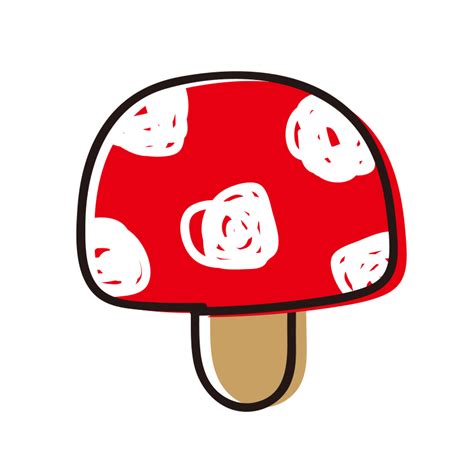 赤いキノコの無料 フリー イラスト かわいい手描きの無料素材てがきっず保育園小学校介護施設にぴったりのフリー素材イラスト