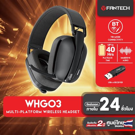 Fantech รุ่น Whg03 หูฟังไร้สาย บลูทูธ ระบบเสียงเซอร์ราวด์ มีระบบ Low