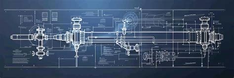 This Image Showcases A Detailed Blueprint Of An Industrial Component Representing The Precisio
