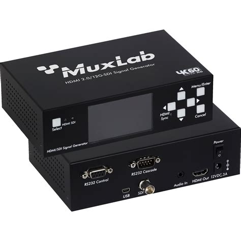 MuxLab HDMI 2 0 12G SDI Signal Generator V2 500830 V2 B H Photo