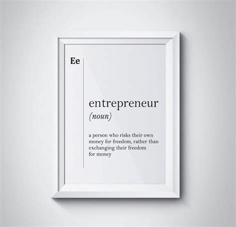Entrepreneur Definition Entrepreneur T Funny Entrepreneur Poster