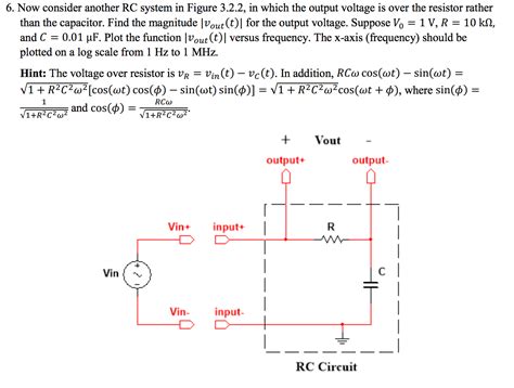 Solved 6 Now Consider Another RC System In Figure 3 2 2 In Chegg Com