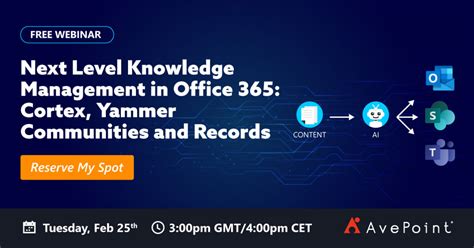 Next Level Knowledge Management In Office 365 Cortex Yammer