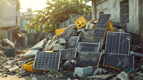 premium photo solar panel in great state of degradation unused and