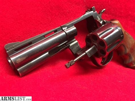 ARMSLIST For Sale Colt Python 357Mag Wood Grips 4 Blue 357