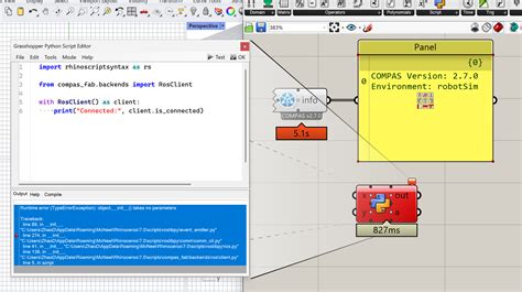 Failed To Build Connection Between Ros Backend And Rhino 7 Compasfab Compas