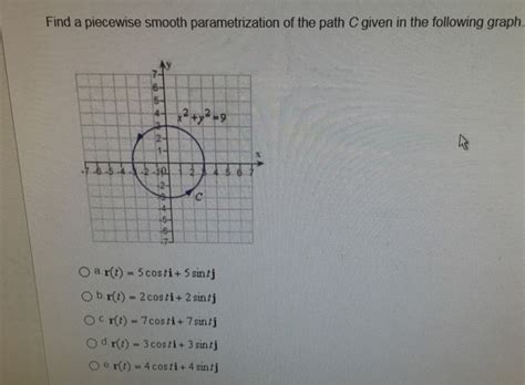 Solved Find A Piecewise Smooth Parametrization Of The Path C