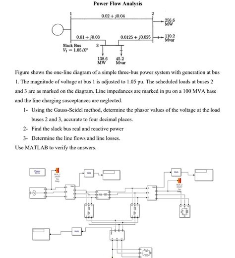Solved Power Flow Analysis Figure Shows The One Line Diagram