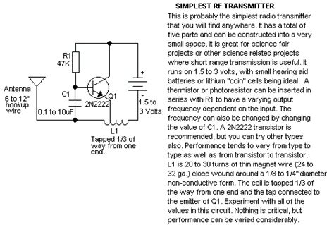 Simple Rf Transmitter Circuit Next Electronics