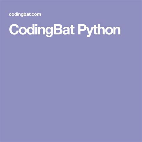 Codingbat Python Python Python Programming Computer Science