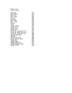 ASCII File Doc Template PdfFiller