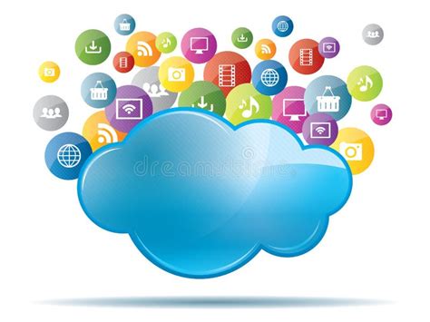 Cloud Computing Concept Background With Hand Stock Vector Illustration Of Computing Cloud