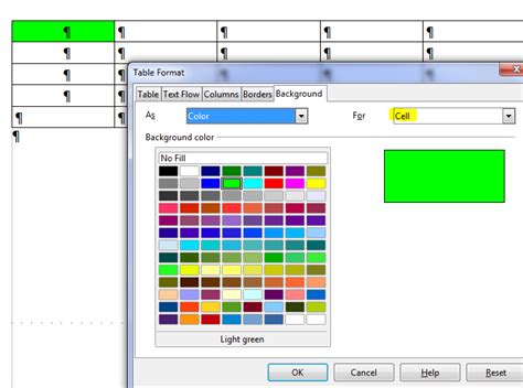 Copy Background Color Of Table Cells English Ask Libreoffice