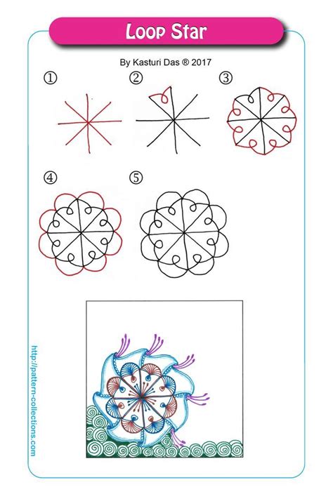 loop star by kasturi das zentangle patterns tangle art tangle patterns