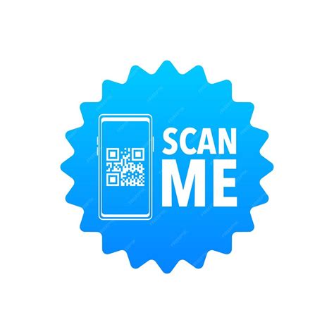Scannen Sie Mich Symbol Mit Qr Code Inschrift Scannen Sie Mich Qr Code Etikett Premium Vektor