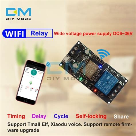 100 Original Diymore Sinilink WIFI Mobile Phone Remote Control Relay Module DC6V 36V Smart