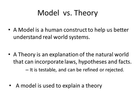 Difference Between Model And Theory Hot Sale