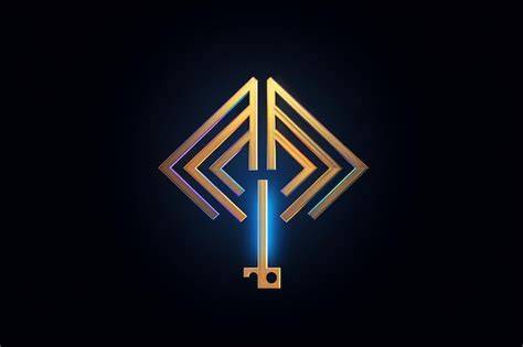 Arrow Weaving Through Keys Solution Logo Premium Ai Generated Image