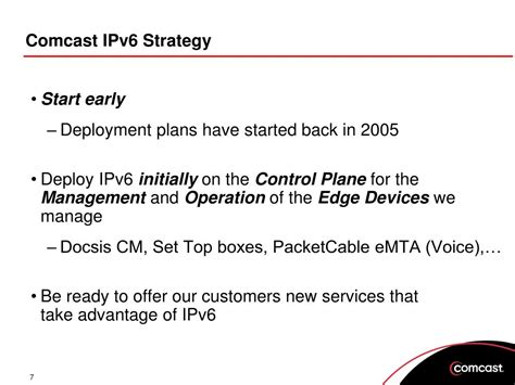 Ppt Ipv6 Comcast Managing 100 Million Ip Addresses Powerpoint