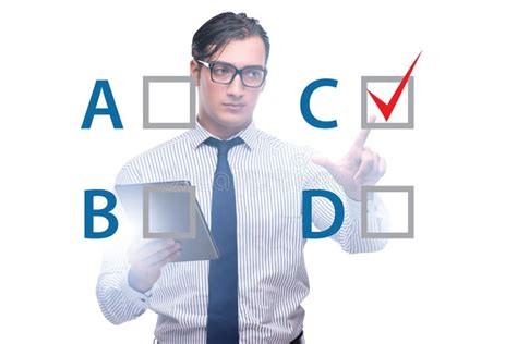 Multiple Choice Test Question Concept With Business People Stock Image Image Of Paper Quest