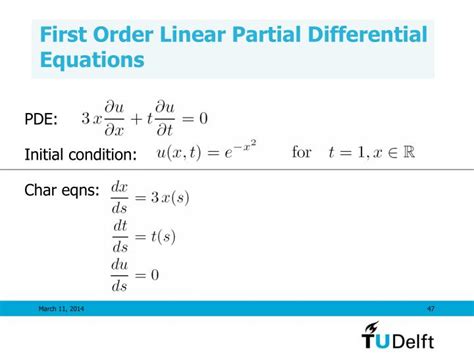 Ppt First Order Partial Differential Equations Powerpoint