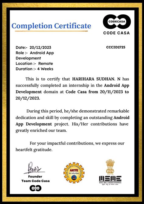 Harihara Sudhan N On Linkedin Appdevelopment Certification