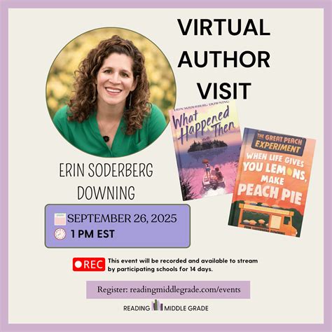 Virtual Author Visit With Erin Soderberg Downing Reading Middle Grade