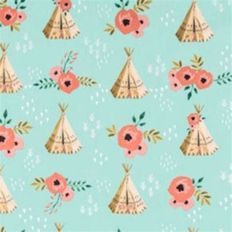 Tee Pees And Flowers Cotton Fabric By The Yard Apparel Yardage Rose