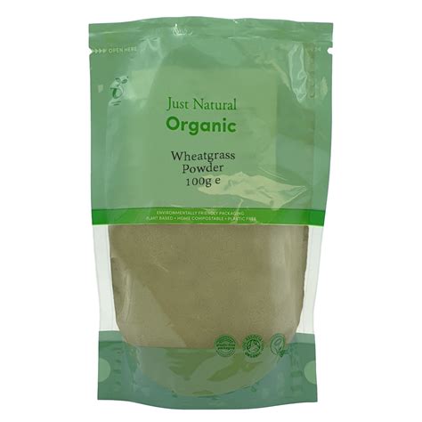 Just Natural Organic Wheatgrass Powder 100g Fine Fettle Foods