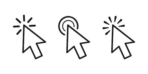 Premium Vector Cursor Line Icon And Pointer Arrow Icon Vector