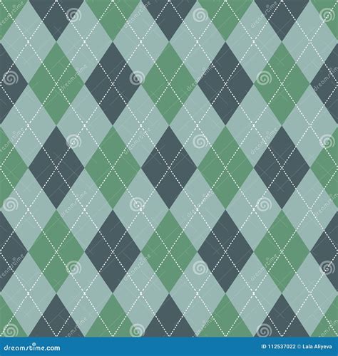 Seamless Argyle Pattern Retro Green Color Stock Vector Illustration Of Bright Fashion 112537022
