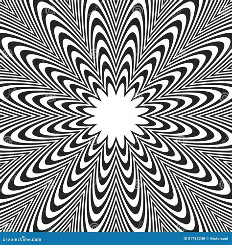 Concentric Lines With Distortion Radial Lines Radiating Patter Stock