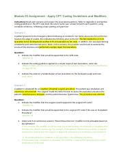 Applying CPT Coding Guidelines Scenarios Modifiers Course Hero