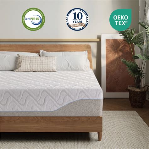 Mlily 9 Green Tea Gel Memory Foam Queen Mattress Medium