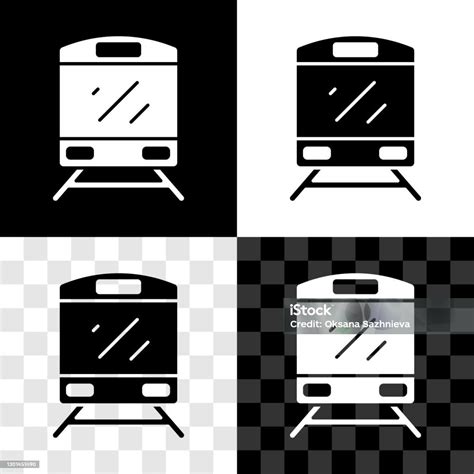 흑백 투명한 배경에 격리된 기차 아이콘을 설정합니다 대중 교통 기호 지하철 열차 교통편 지하철 지하 벡터 검은색에 대한 스톡 벡터 아트 및 기타 이미지 Istock