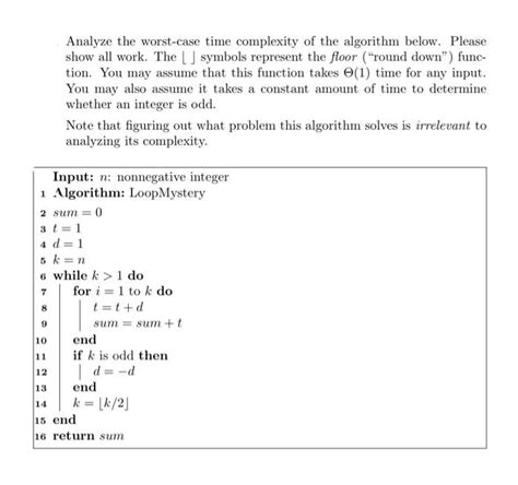 Solved Analyze The Worst Case Time Complexity Of The