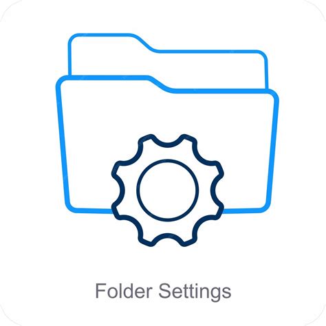Premium Vector Folder Setting And Folder Icon Concept