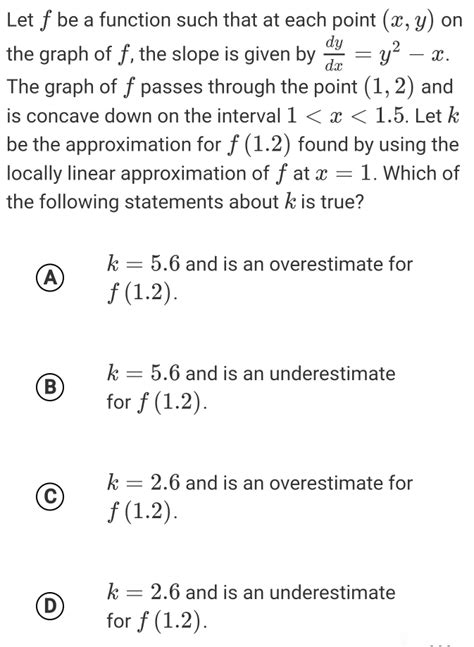 Solved Let F Be A Function Such That At Each Point X Y On The Graph