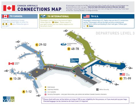 Canada Arrivals And Baggage Claim Map Pdf Aviation Transport