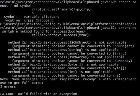 ionic native clipboard build failed ionic v3 ionic forum