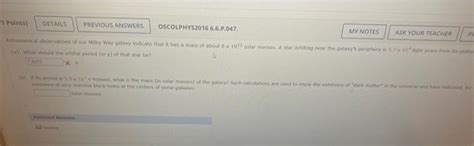 1 Points Details Previous Answers Oscolphys2016