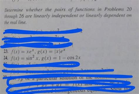 Solved Determine Whether The Pairs Of Functions In Problems Chegg